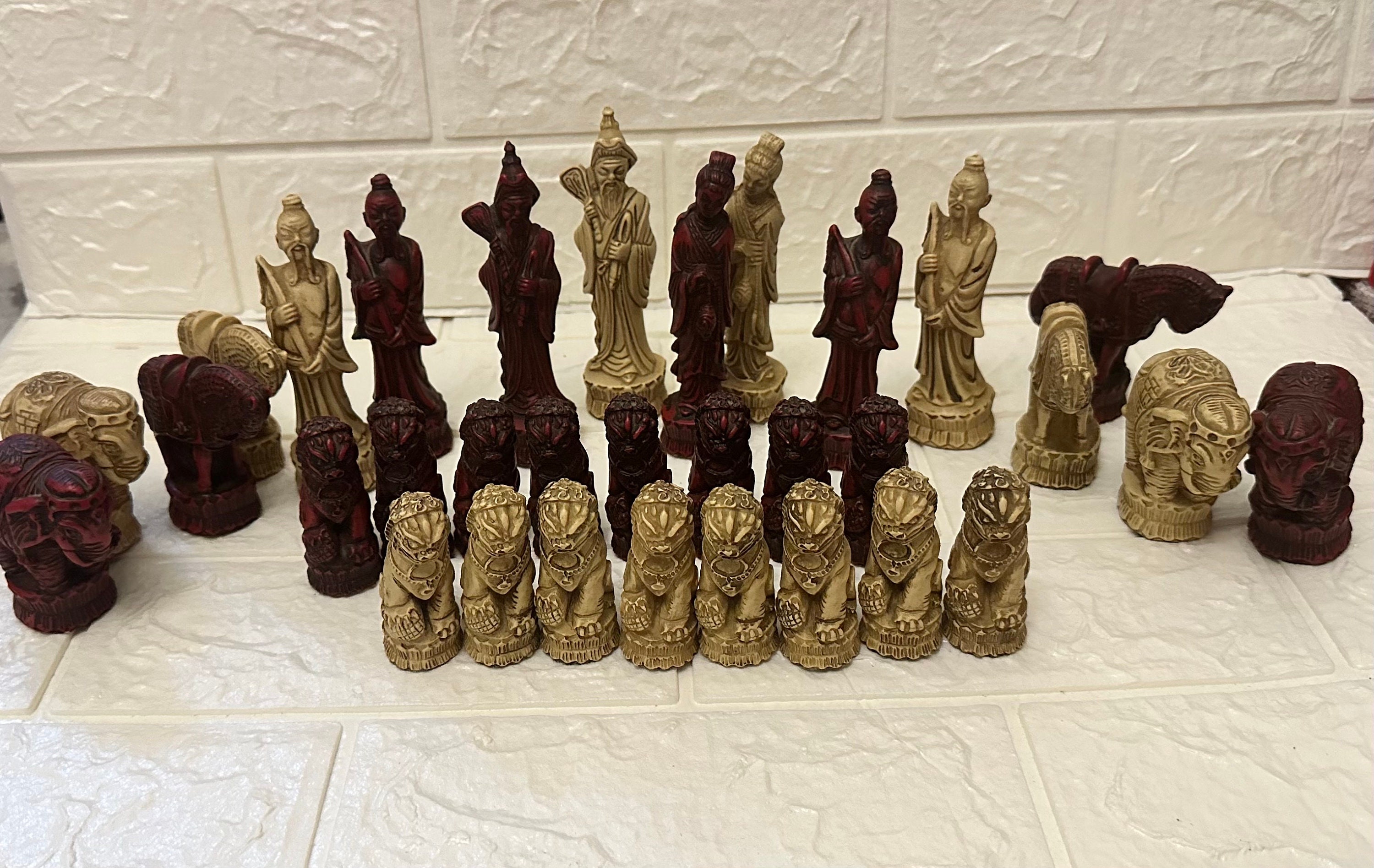 Vintage Mandarin Themed Chess Set - Made in Wales by Classique - Etsy