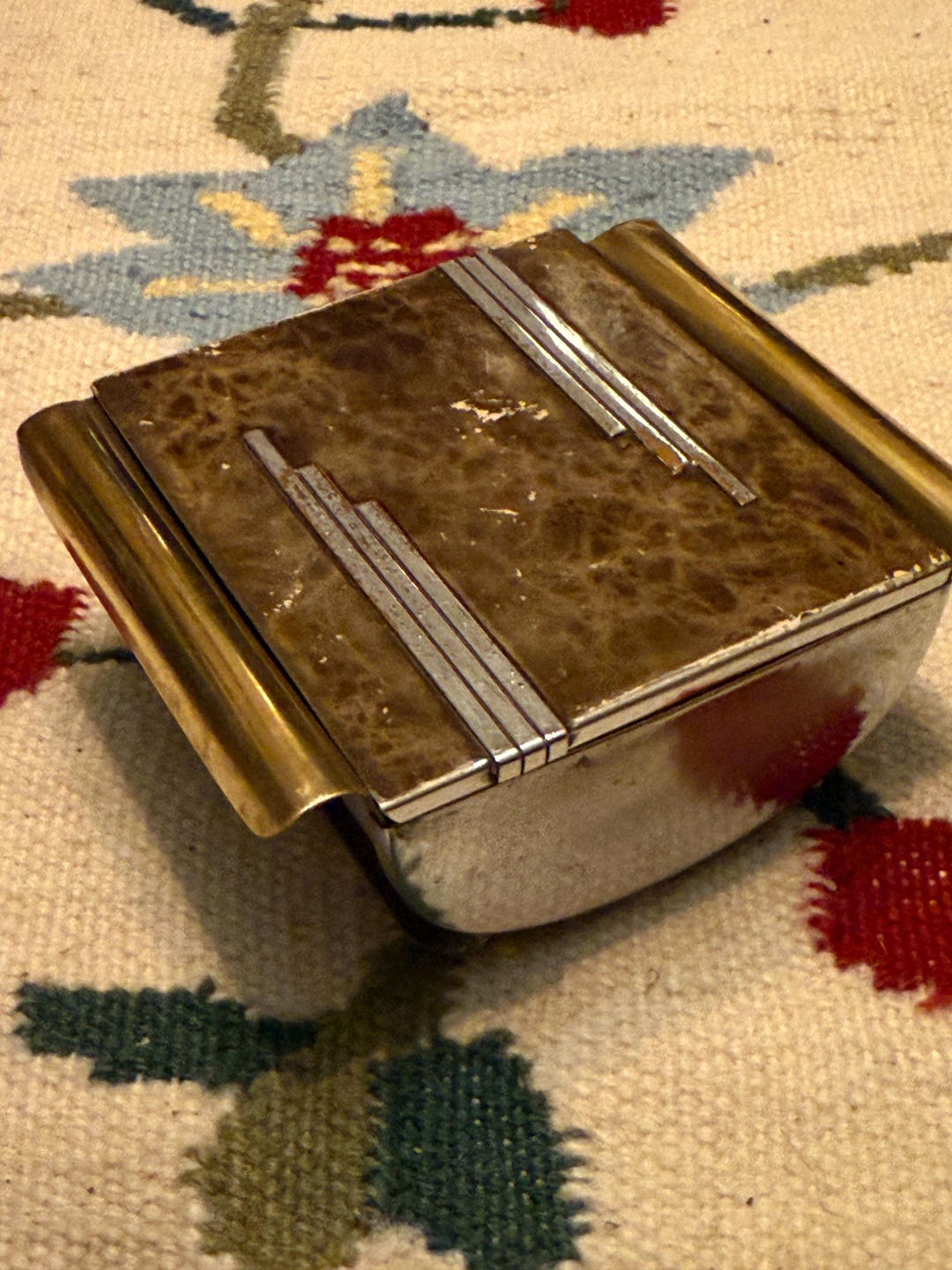 Vintage Art Deco Cigarette Case With Hinged Lid - Etsy