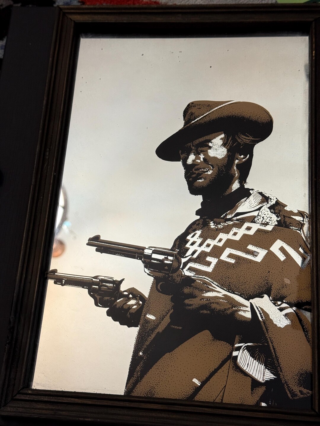Vintage Clint Eastwood Cowboy Mirror Framed - Display Piece - Etsy