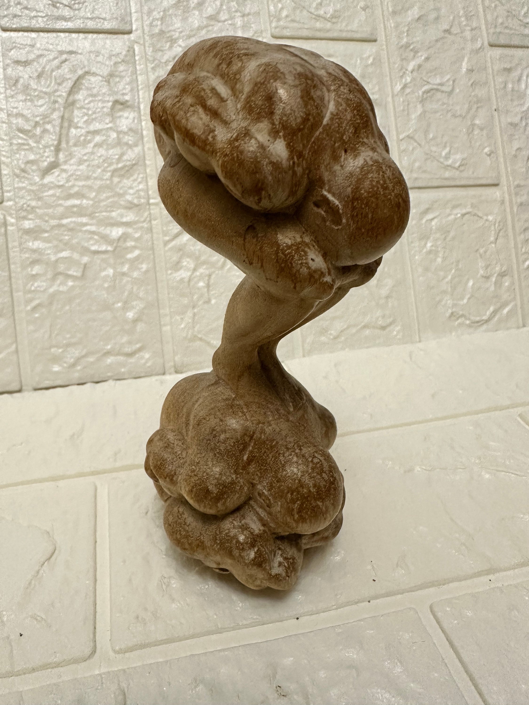 Vintage Wooden Hand Carved Figurine Orang Malu / Yoki-man Indonesian ...