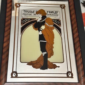 Vintage Alphonse Mucha, Prince of Denmark, Hamlet, Mirror, Art Work ...