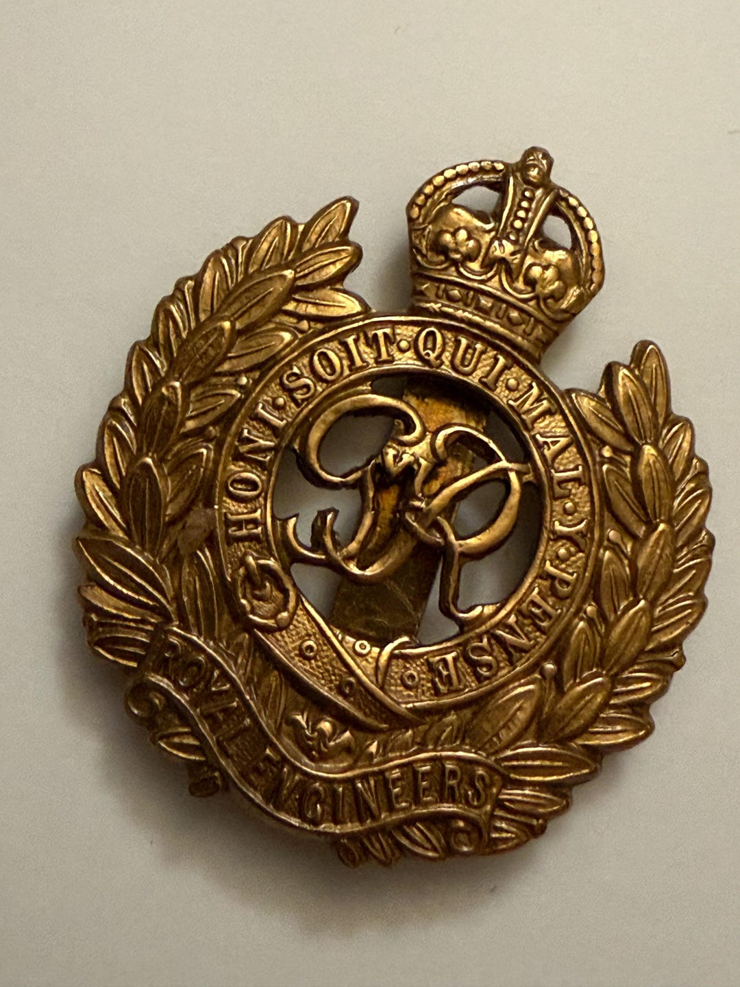 George V Royal Engineers Cap Badge - British Military- Vintage Ww2 - Etsy