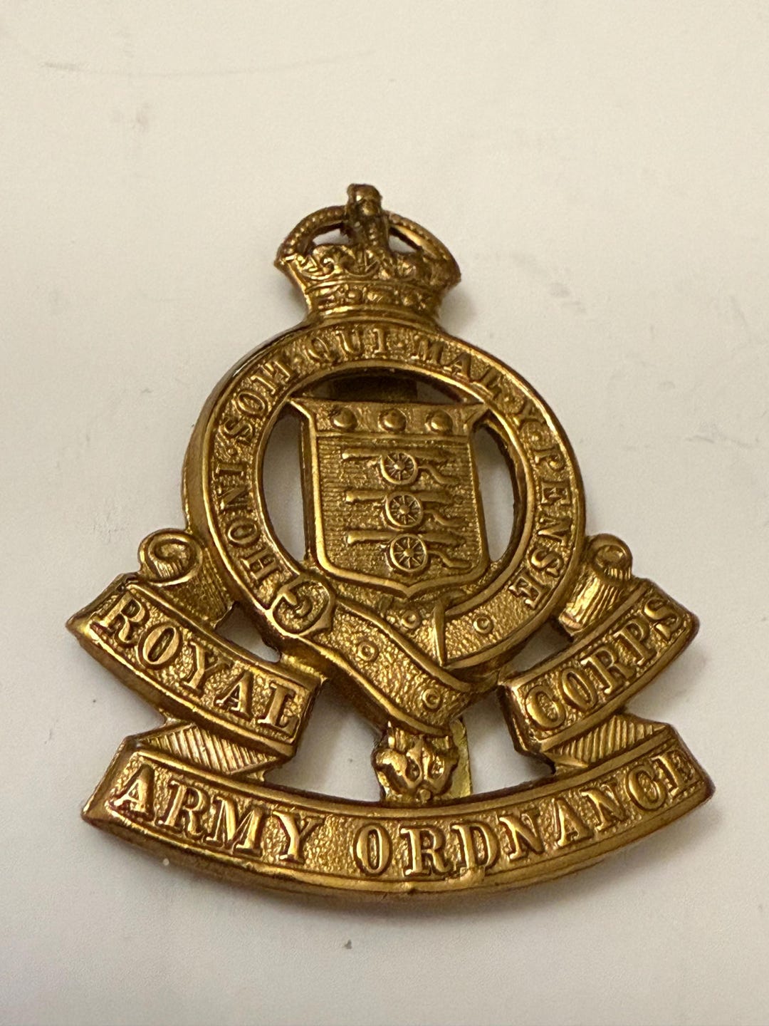 WW2 Vintage British Army RAOC Royal Army Ordnance Corps Slider Cap ...