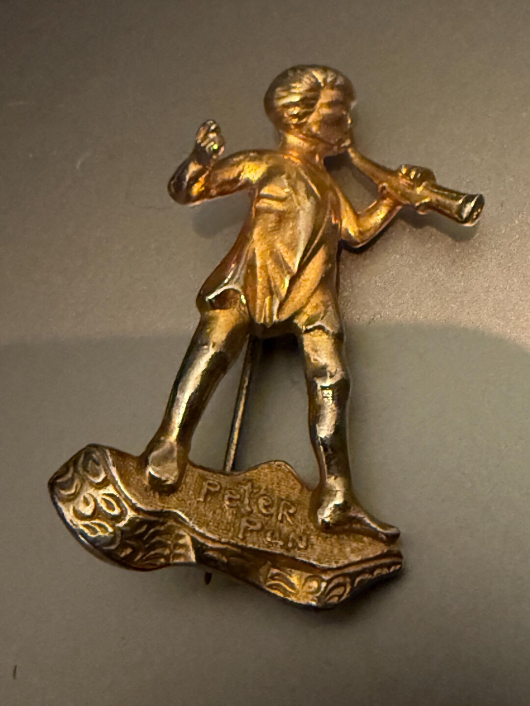 Vintage Peter Pan Gold Tone Brooch - Rare / Unusual - Etsy