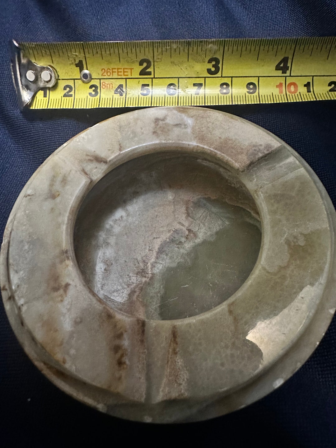 Onyx Hollowed Out Cigarette Ashtray - Vintage Collectable - Etsy