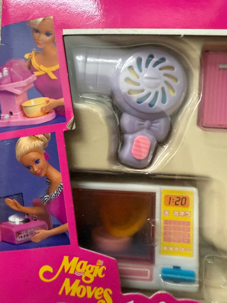 Vintage Magic Moves Barbie Set - Mattel Arch - Camera, Microwave, Mixer ...