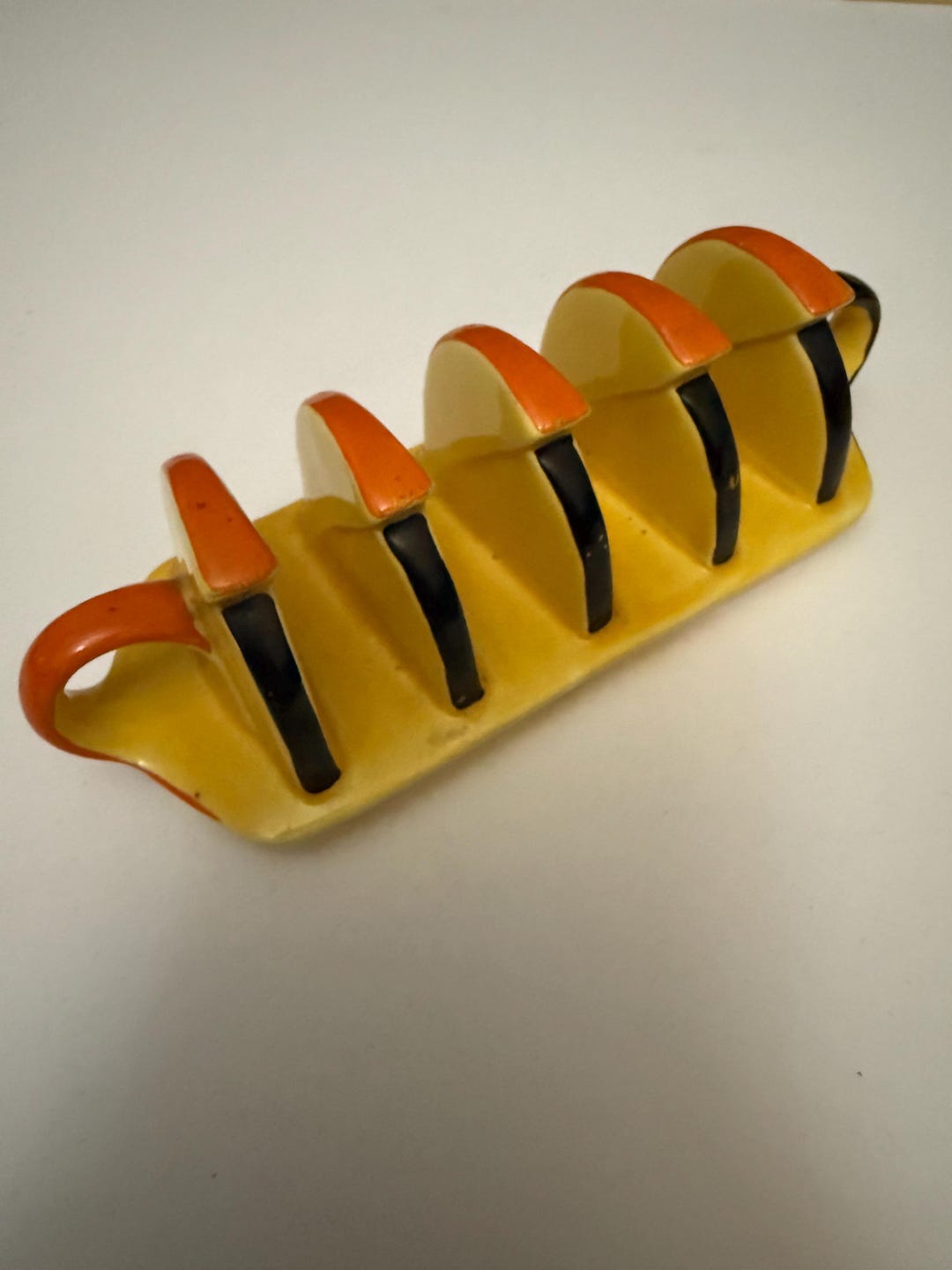 Vintage Carlton Ware Art Deco Toast Rack - Yellow and Orange - British ...