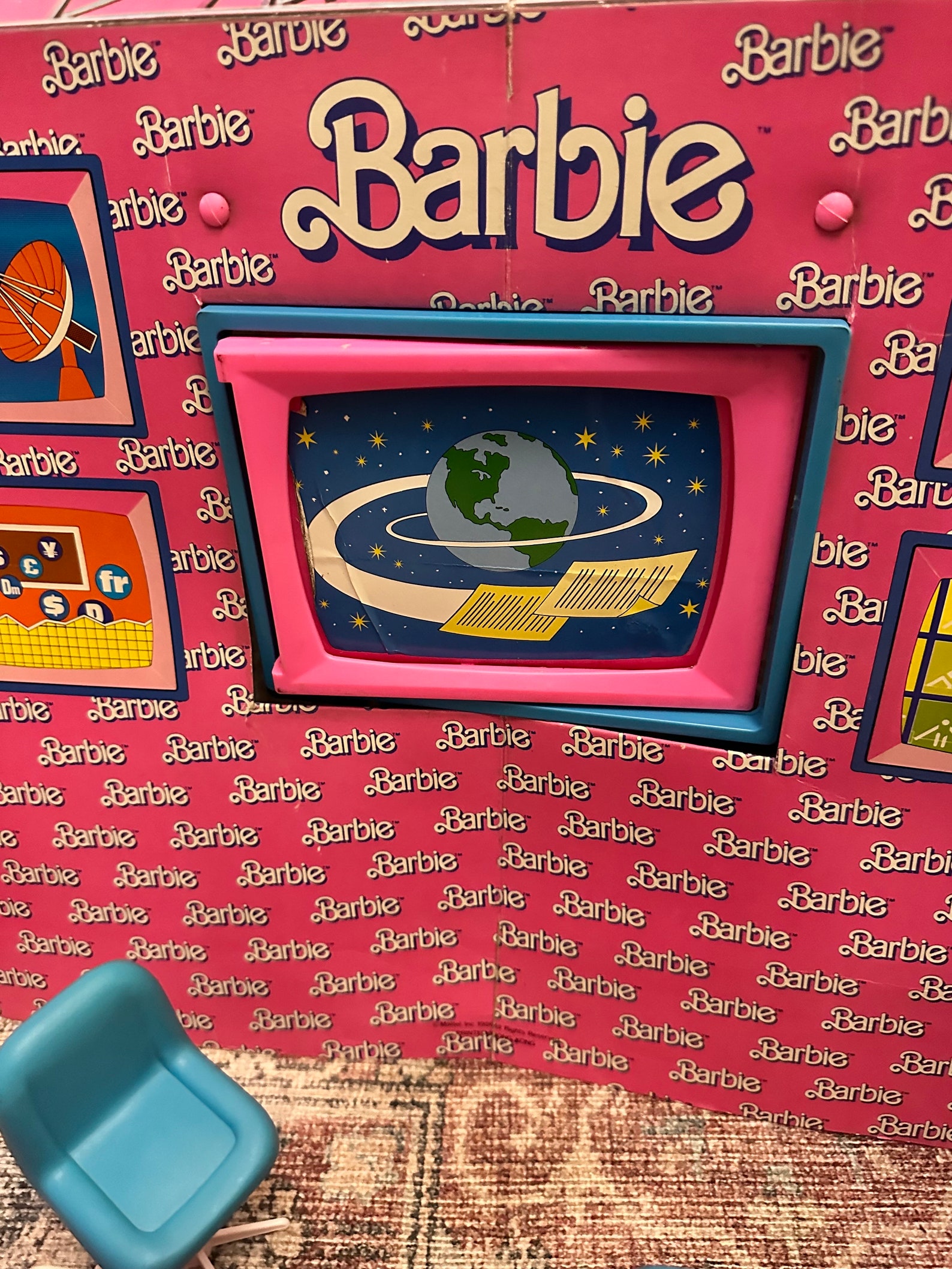 Barbie 6 O’clock News / Newsroom Playset - Vintage 1980s Doll Accessory ...