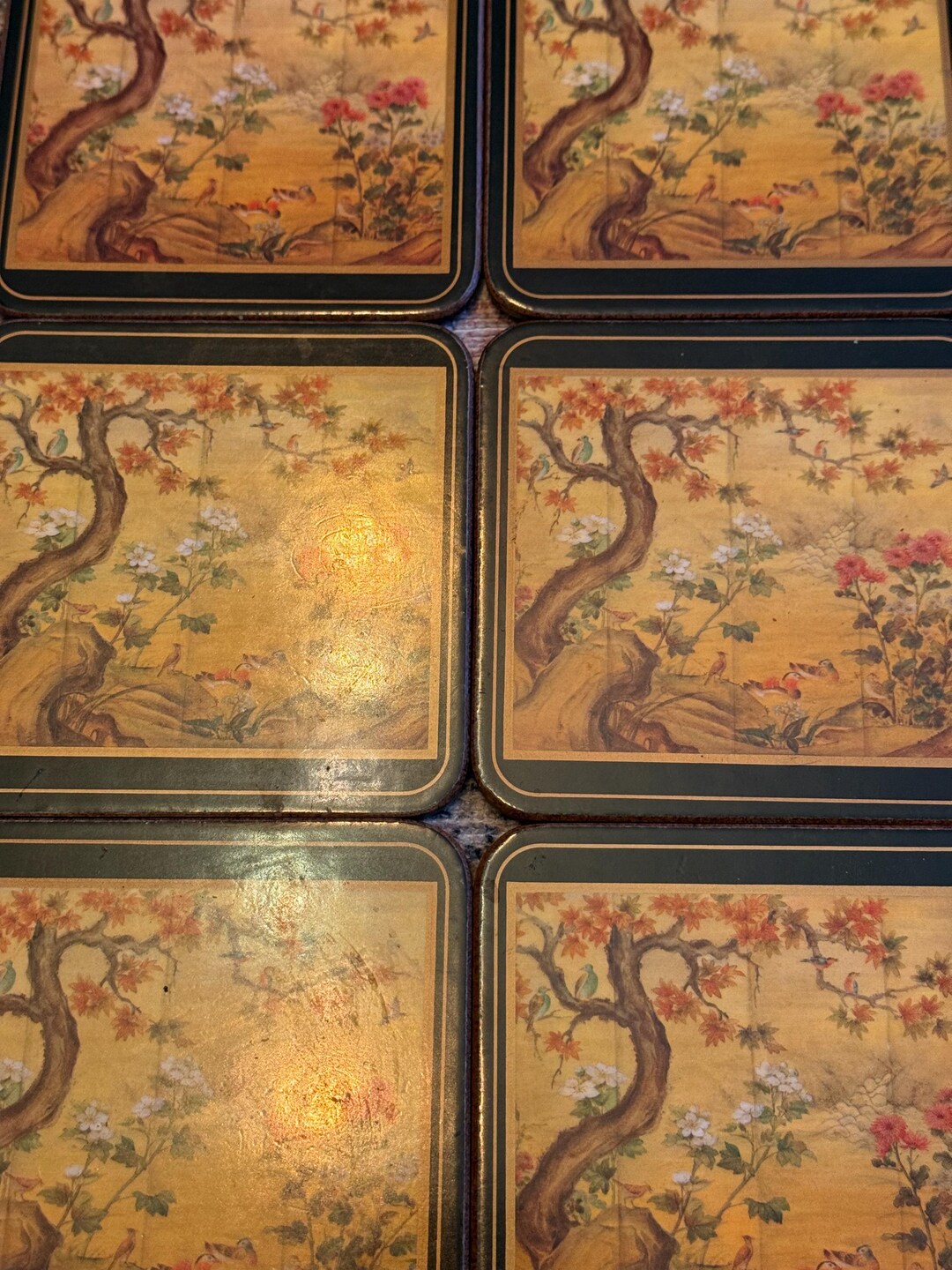 Chinese Screen Design Vintage Coasters by Pimpernel Set of 6 - Etsy