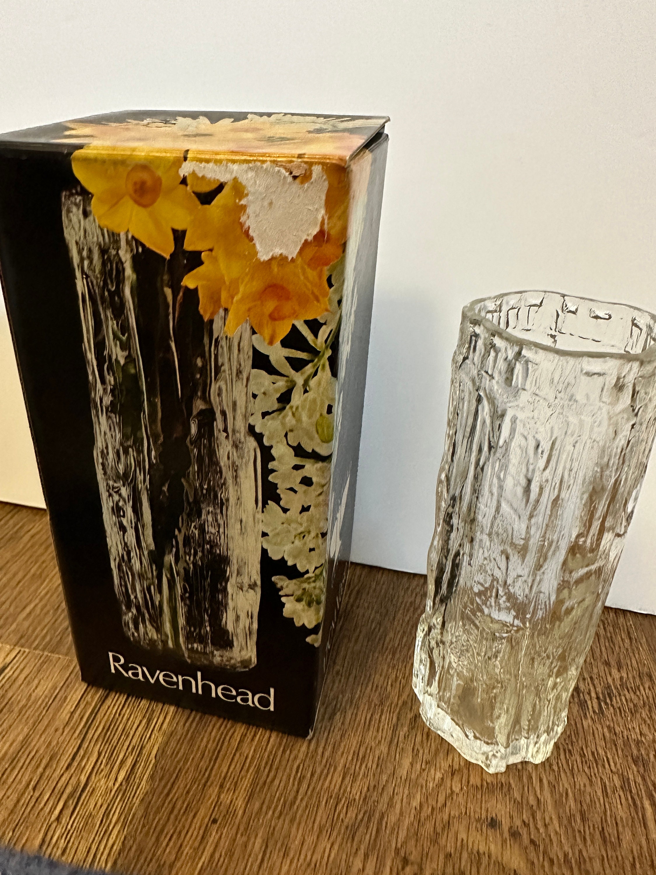 Ravenhead Glass Vase With Vintage Box 17cm - Etsy UK