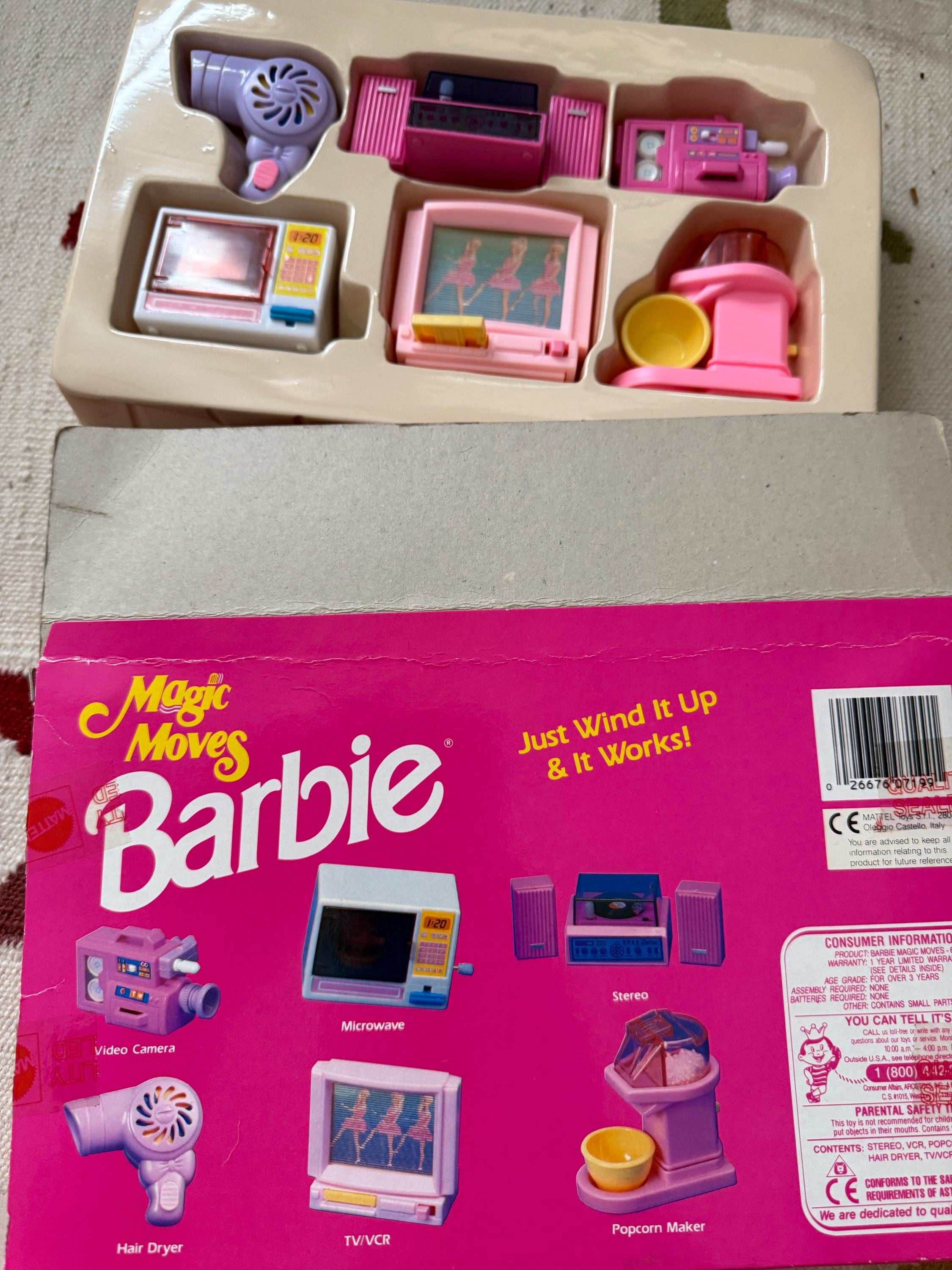 Vintage Magic Moves Barbie Set - Mattel Arch - Camera, Microwave, Mixer ...