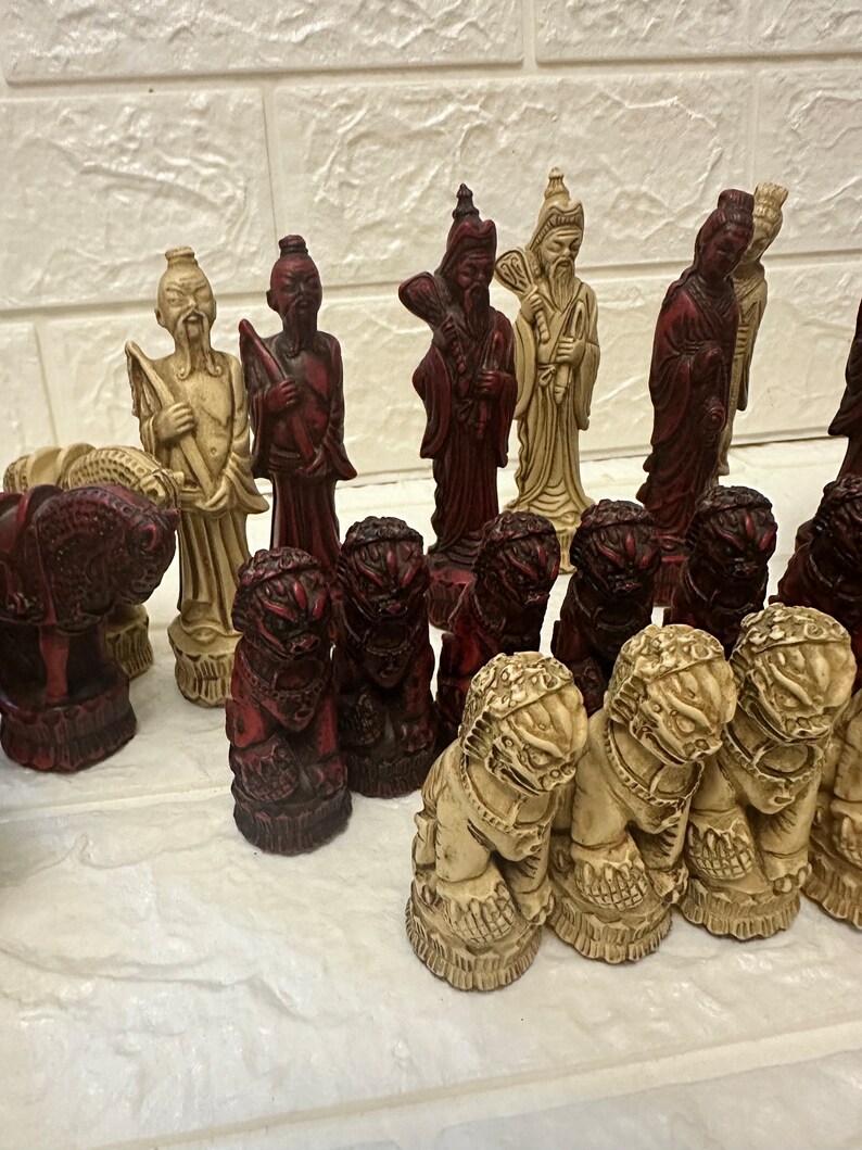 Vintage Mandarin Themed Chess Set - Made in Wales by Classique - Etsy