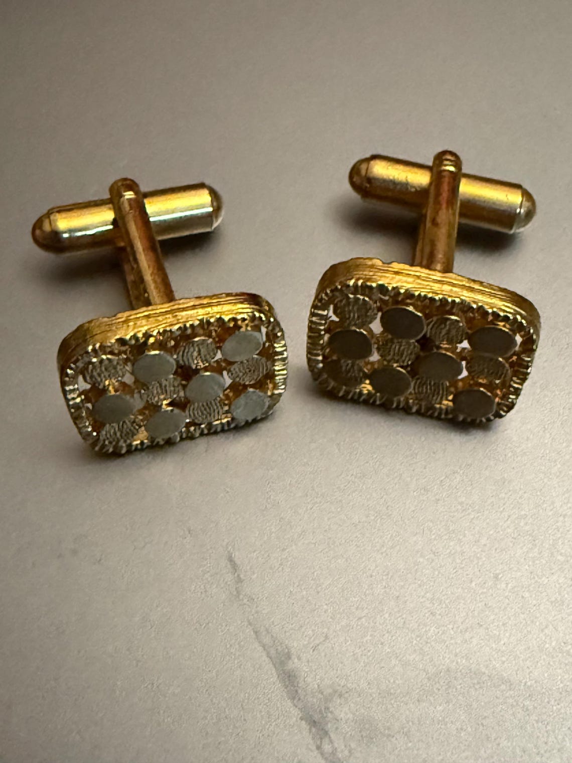 Vintage Cuff Links - Men’s Gold Tone - Etsy