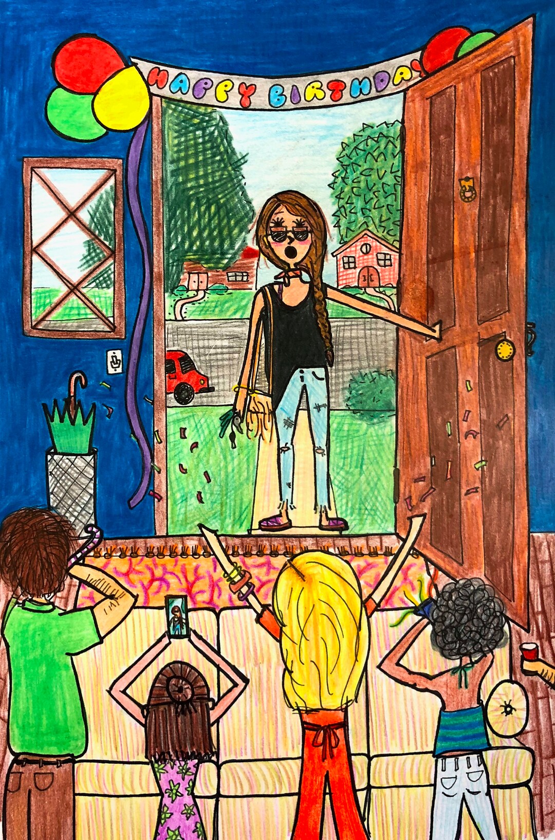 Birthday Card - Surprise Party - Etsy