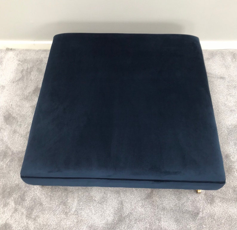 Extra Large Navy Ottoman Coffee Table Footstool Plush | Etsy