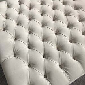 Extra Large Bespoke off White Footstool Coffee Table Ottoman Plush ...