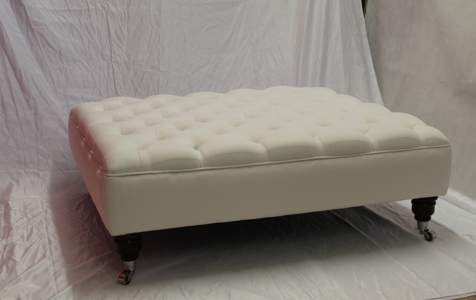 Extra Large Bespoke Deep Buttoned Chesterfield Footstool - Etsy