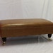 Bespoke Flat Top Footstool Pull up Tan Leather Ottoman Leather Coffee ...