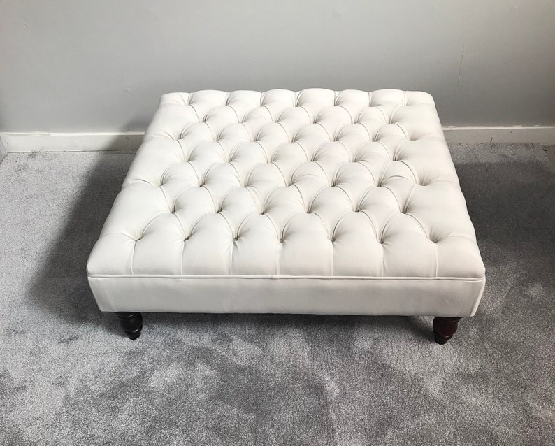Extra Large Bespoke off White Footstool Coffee Table Ottoman - Etsy UK