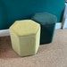 Geometric Hexagon Footstool Velvet Vanity Seat Fabric Stool - Etsy UK