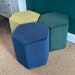 Geometric Hexagon Footstool Velvet Vanity Seat Fabric Stool - Etsy UK