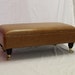 Bespoke Flat Top Footstool Pull up Tan Leather Ottoman Leather Coffee ...