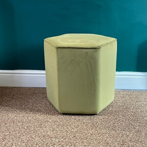Geometric Hexagon Footstool Velvet Vanity Seat Fabric Stool - Etsy UK