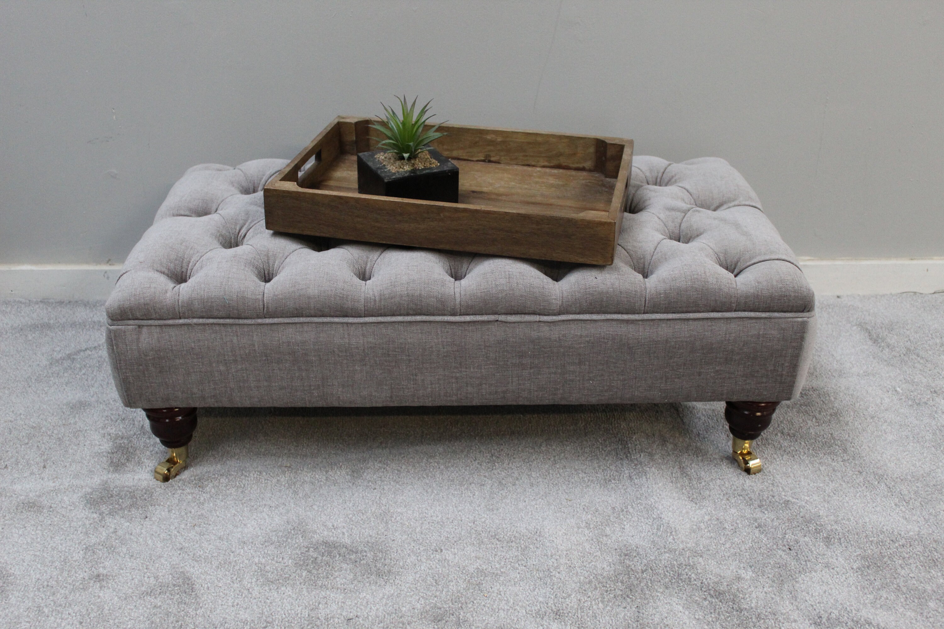 Gray foot ottoman store