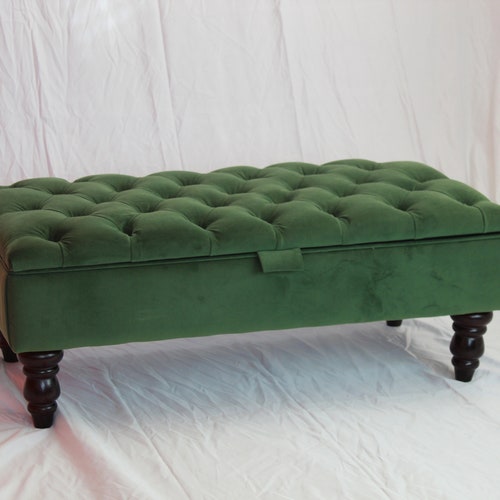 Oxford Chesterfield Deep Buttoned Footstool Coffee Table 100 - Etsy UK