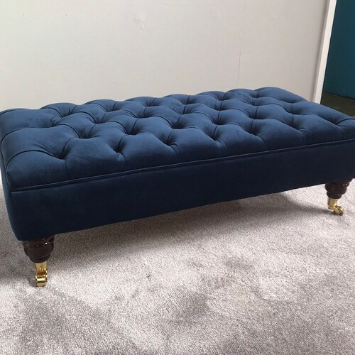 Large Bespoke Ottoman Footstool Coffee Table Plush Velvet - Etsy