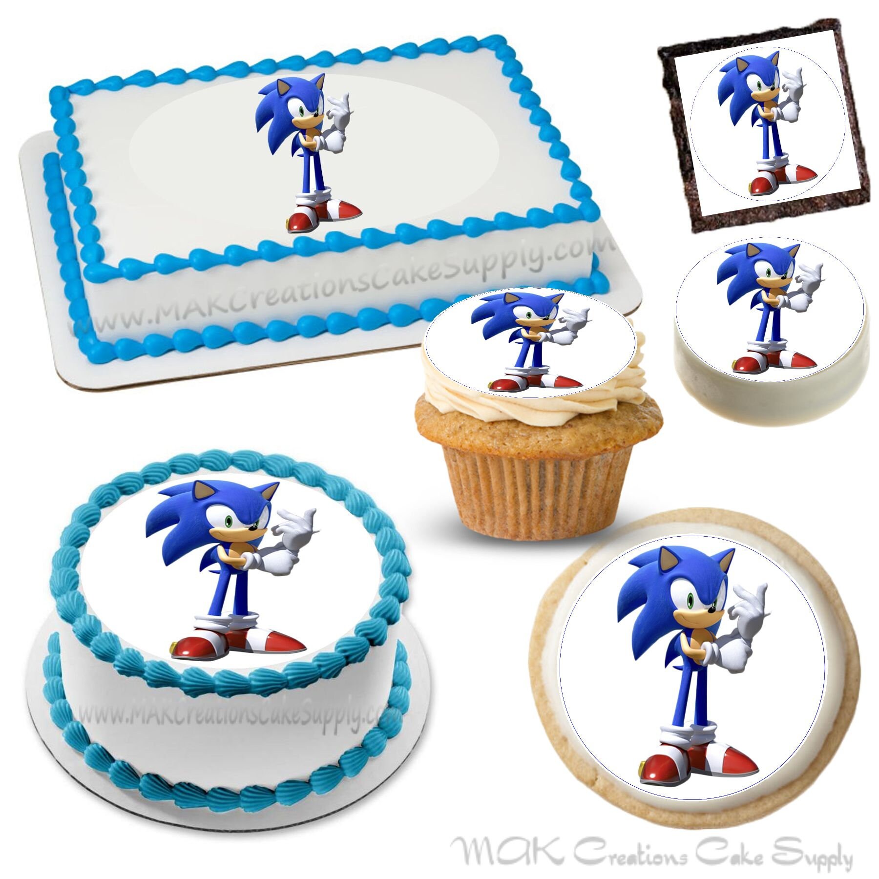 Sonic The Hedgehog Edible Dessert Toppers Your Choice in | Etsy