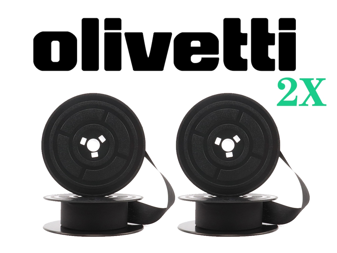 2 PACK OLIVETTI Black Typewriter Ink Ribbon Spool new and SEALED - Etsy
