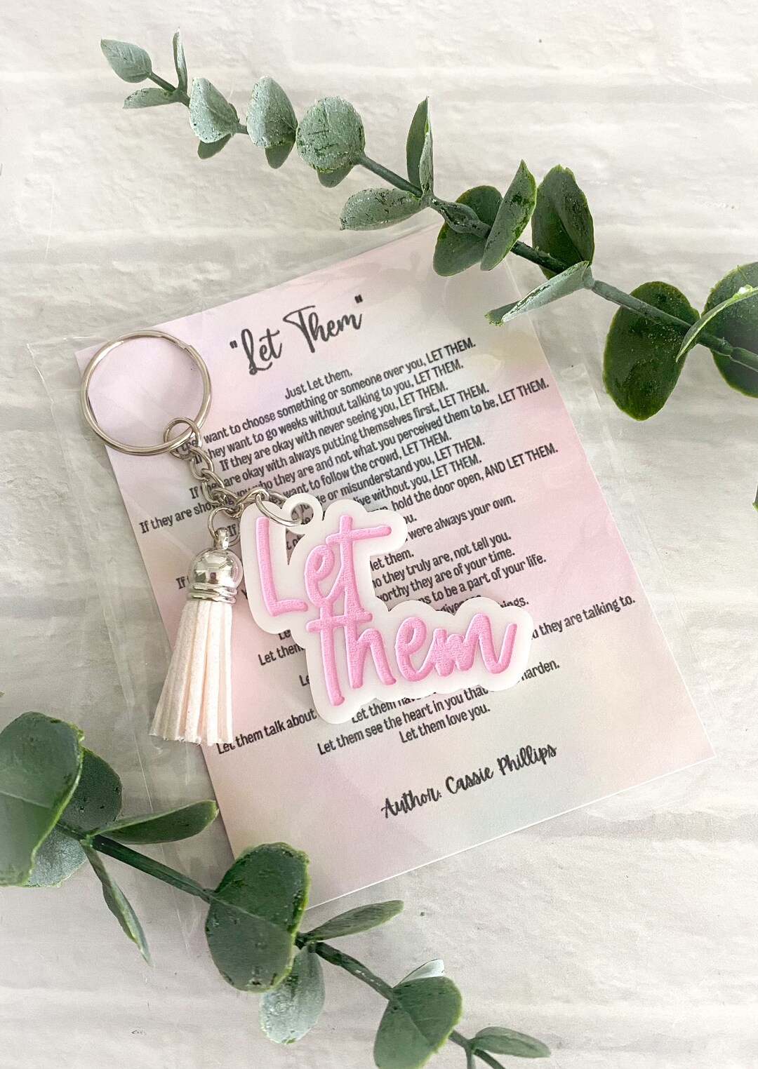 Let Them Key Chain and Card / Gift Idea / Key Charm / Purse Charm - Etsy