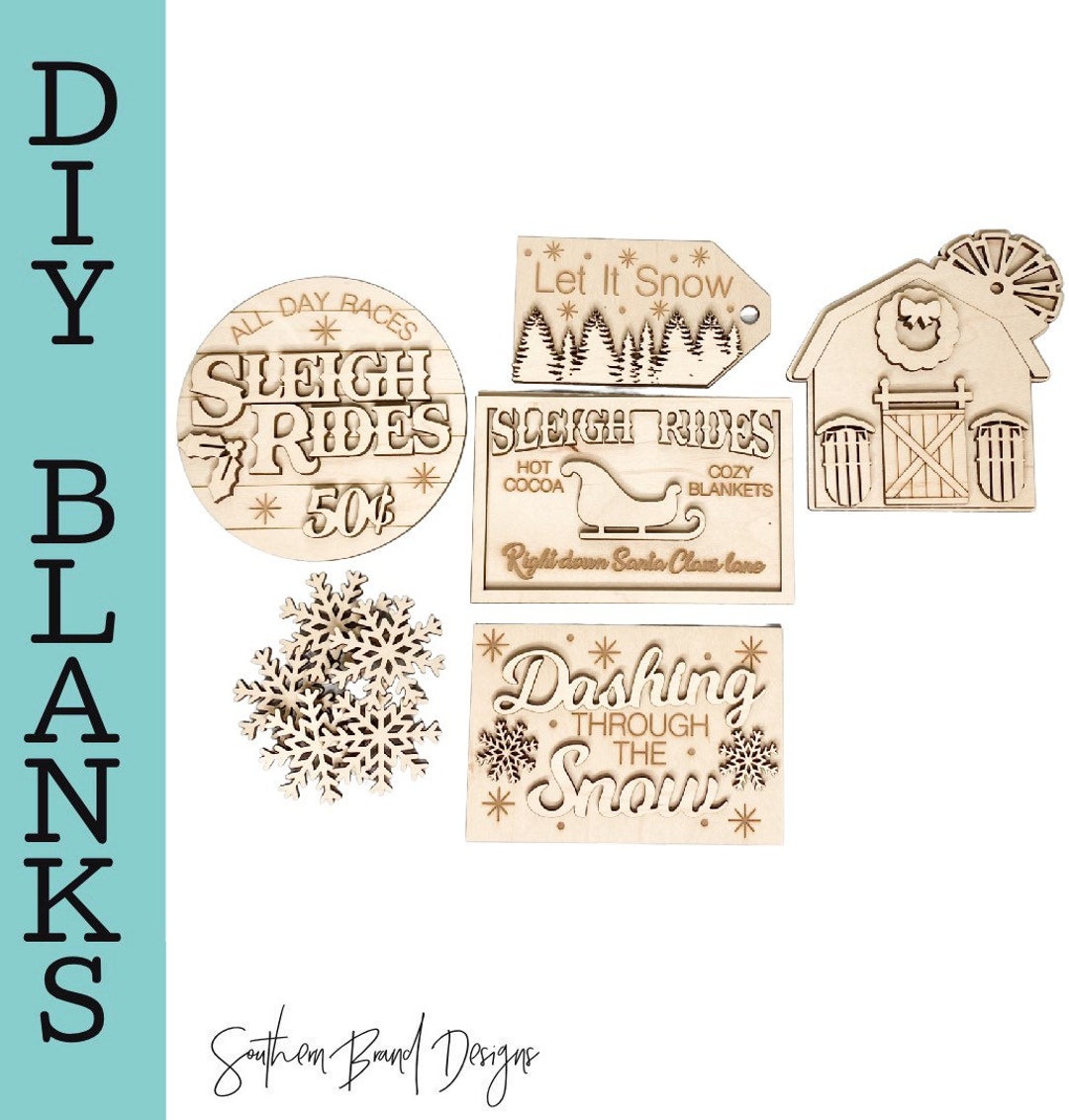 Sleigh Ride Tiered Tray / Christmas Tiered Tray / Snowflake Tiered Tray ...