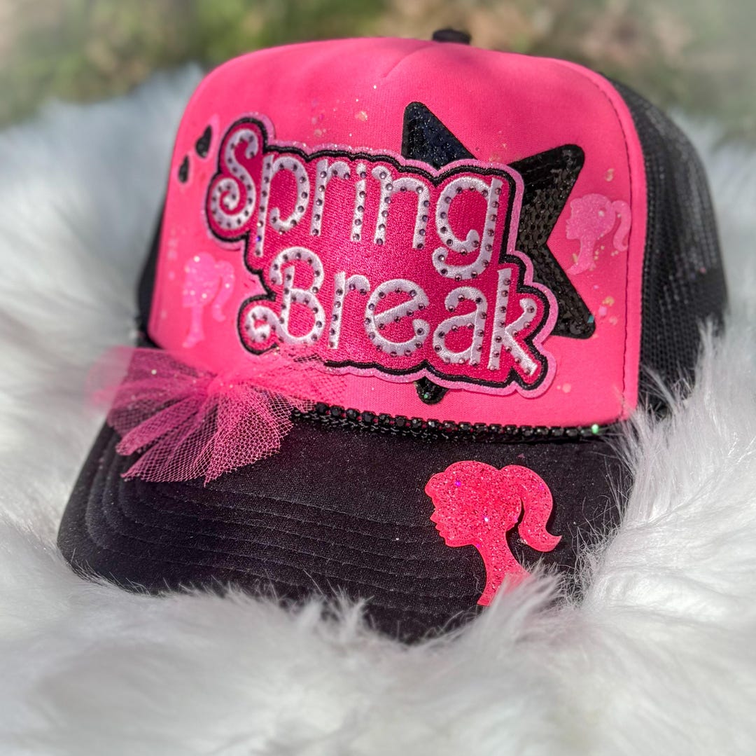 Barbie Spring Break Beach Trucker Hat Patch Hat / Trucker Hat / Patch ...