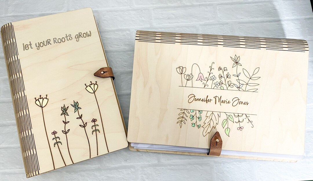Wooden Notebook Cover / Personalized Note Book / Wooden Book - Etsy