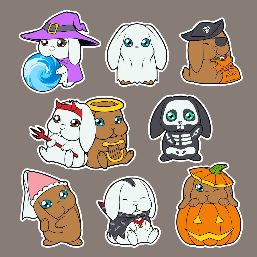 Chibi Bunnies - Halloween - Etsy