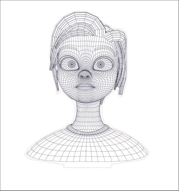 Girl Face 3D LED Lamp Vector File Template for Cnc and Laser | Etsy