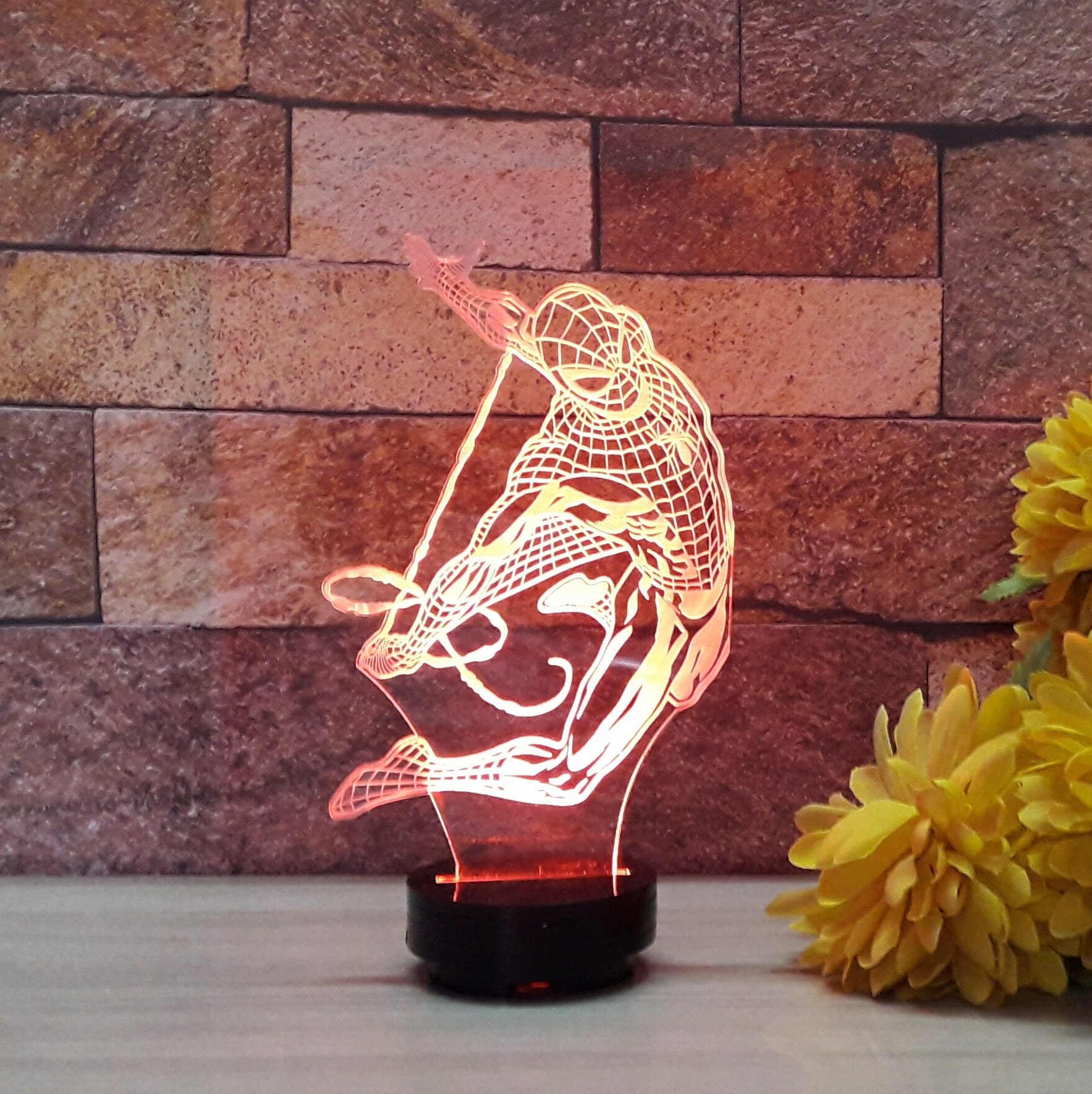 Spiderman Svg ,3D Illusion Acrylic Lamp Vector,3d Night Lamp Vector ...