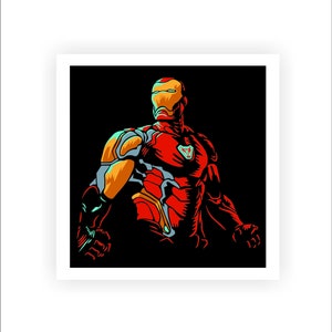 Iron Man Svg Multilayer Vector Files for Laser Cutting and Decorative ...