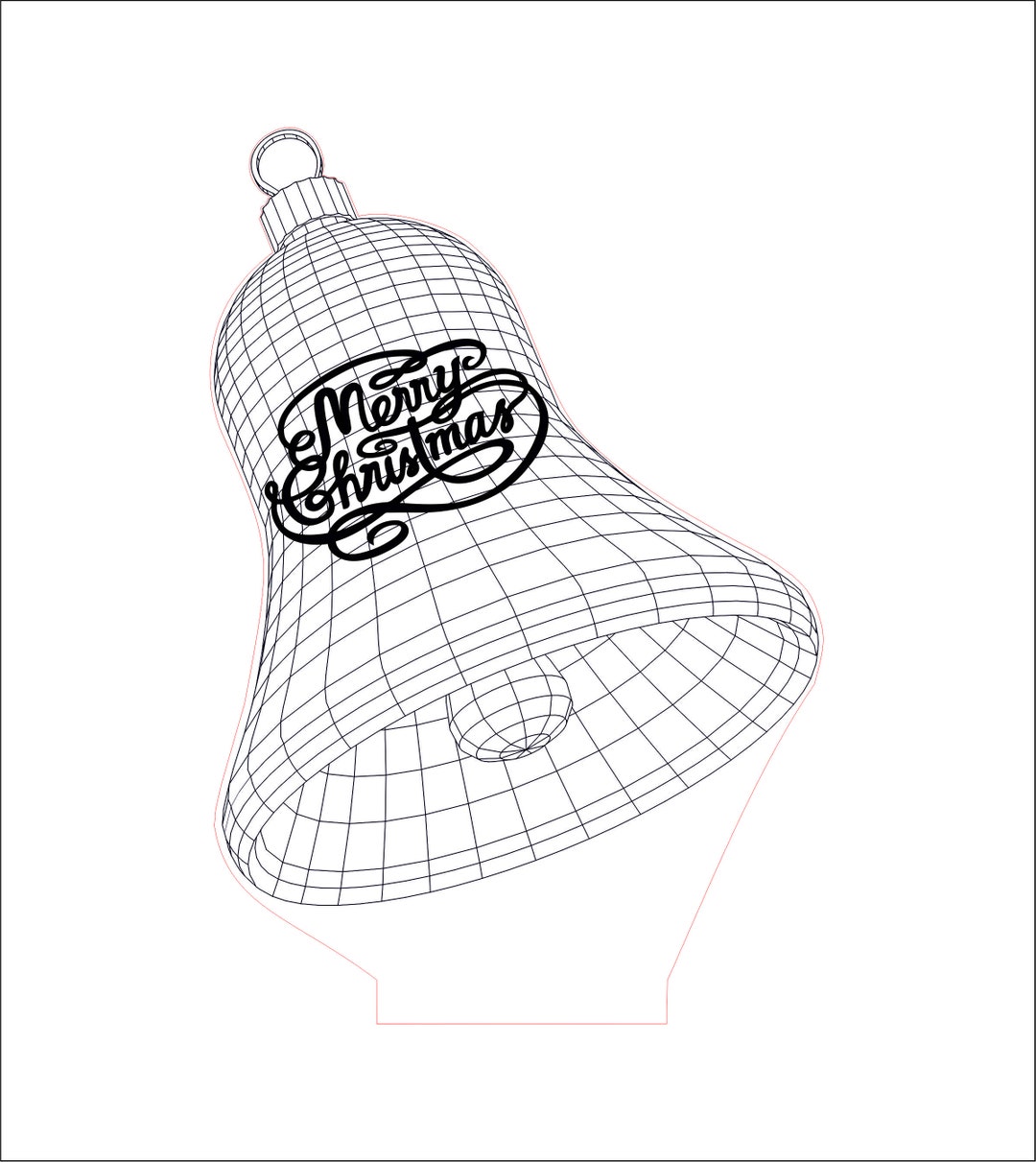 Christmas Bell 3D Lamp Vector File: Laser Cut CNC (digital Download) - Etsy
