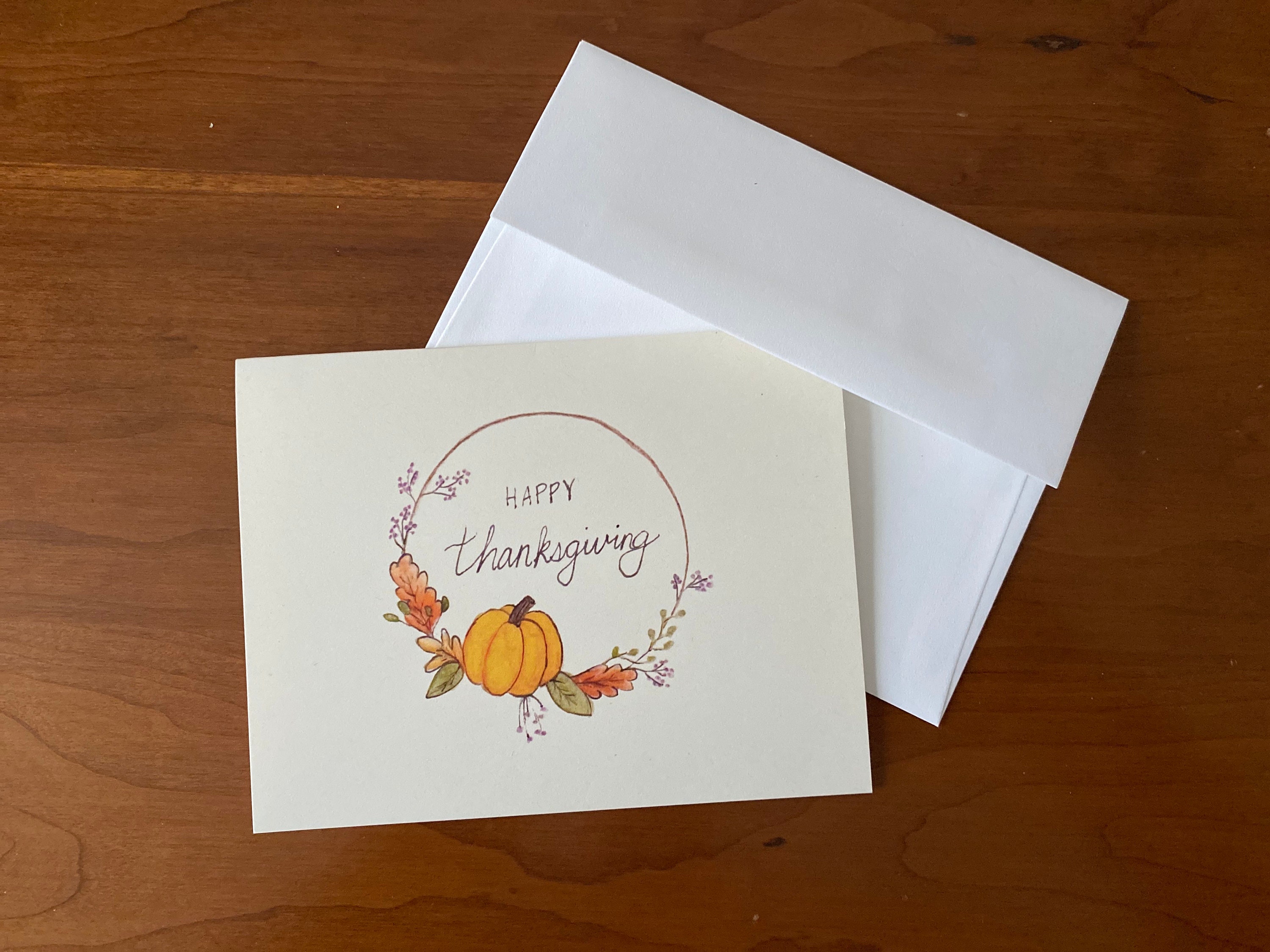 Thanksgiving Greeting Card Handmade - Etsy