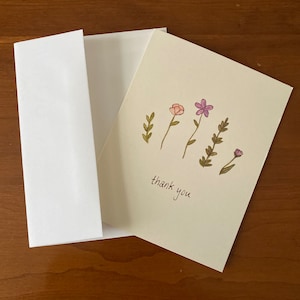 Thank You Card - Handmade - Etsy