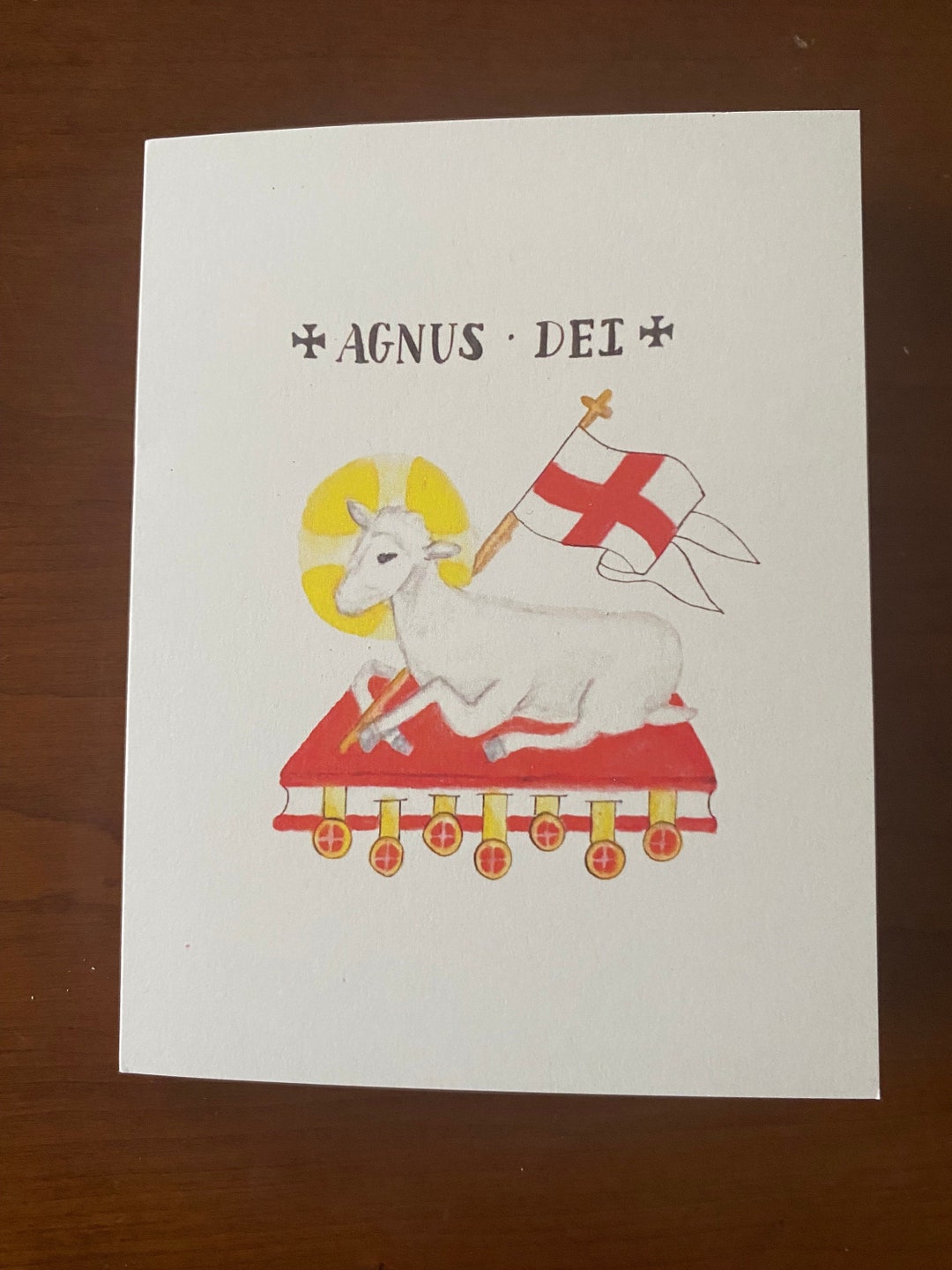 Agnus Dei Easter Card - Handmade - Etsy