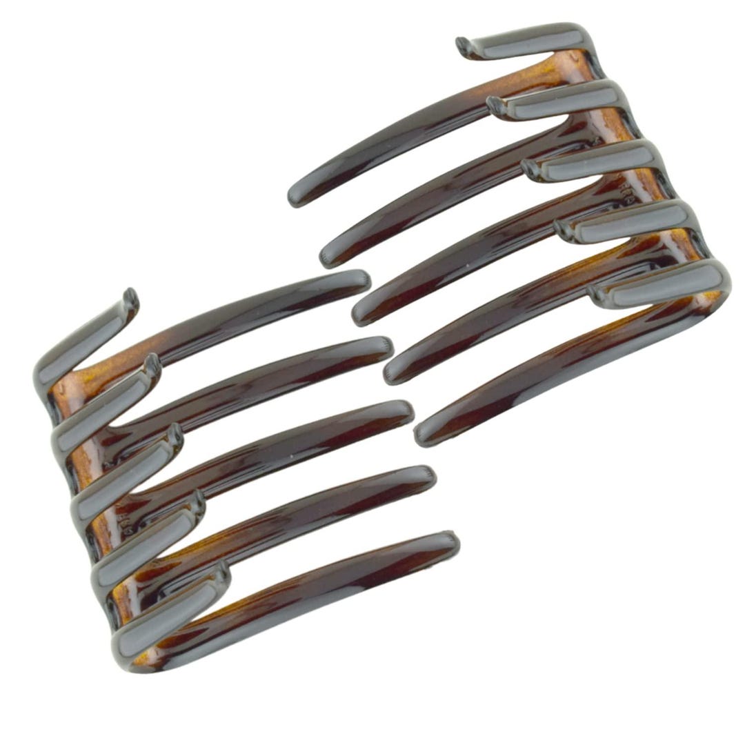 Parcelona French Crab Interlocking Large 3 3/4 Inch Shell Hair Clip ...