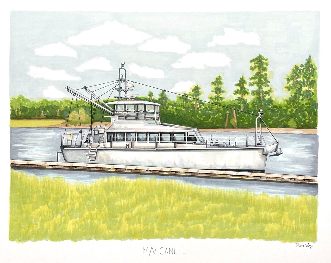 Custom Boat Portrait, Boat Portrait, Personalize Boat Portrait, Gift ...