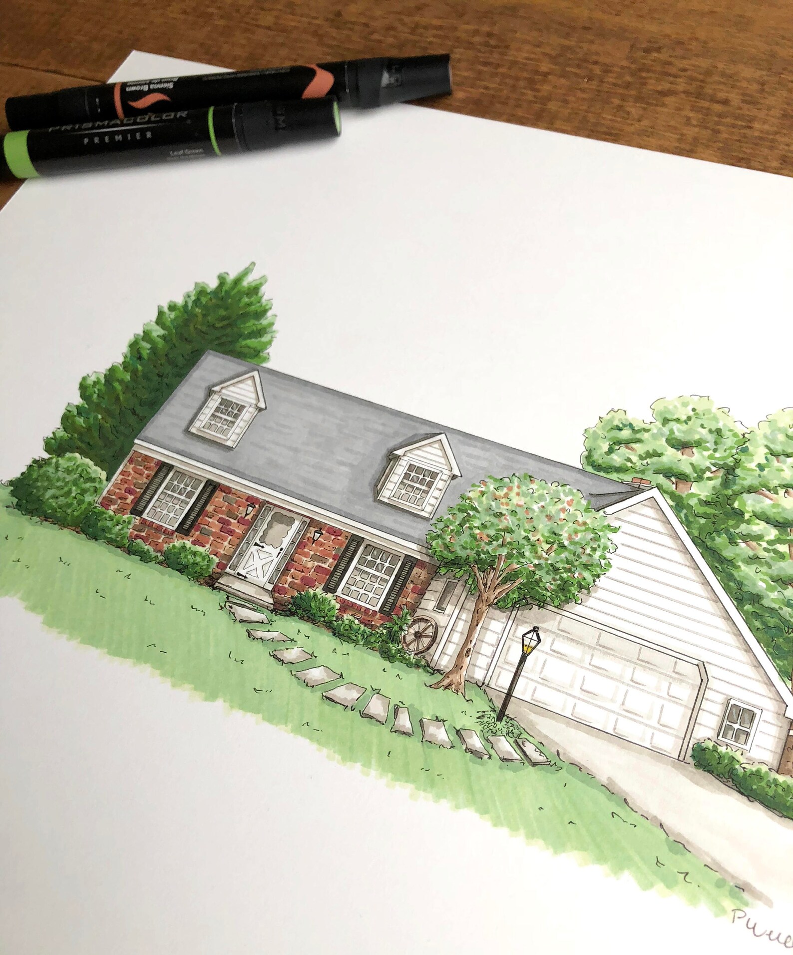 Custom House Drawing Custom Home Portrait House Portrait - Etsy