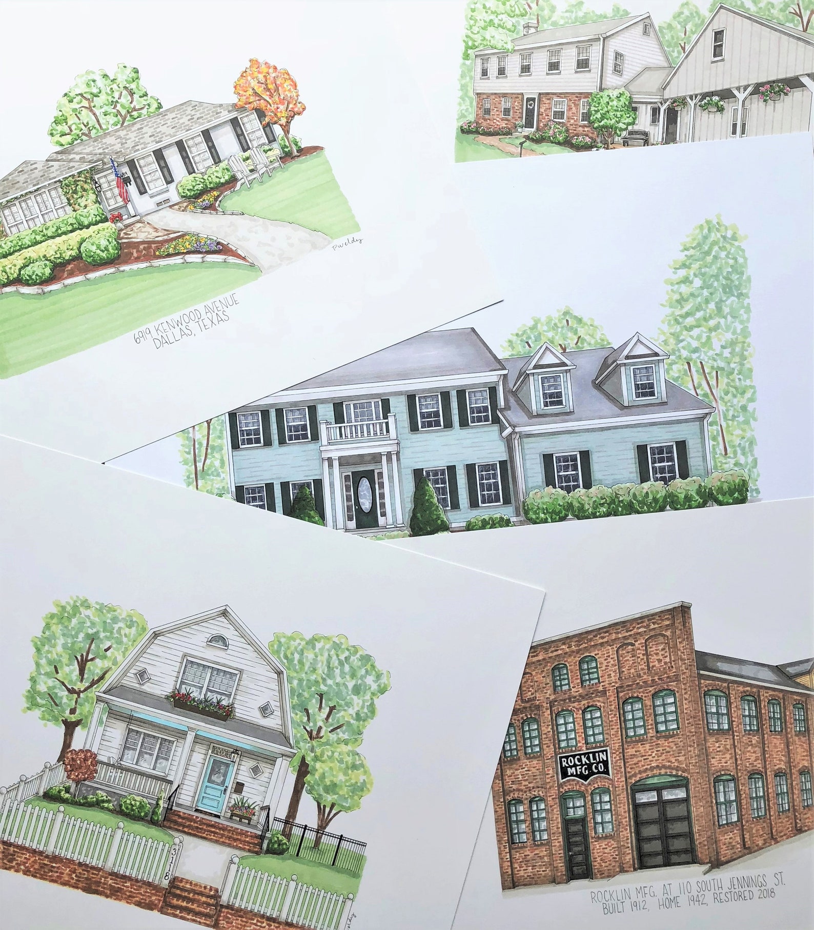 Custom Home Portrait House Drawing Custom Drawing of Your - Etsy