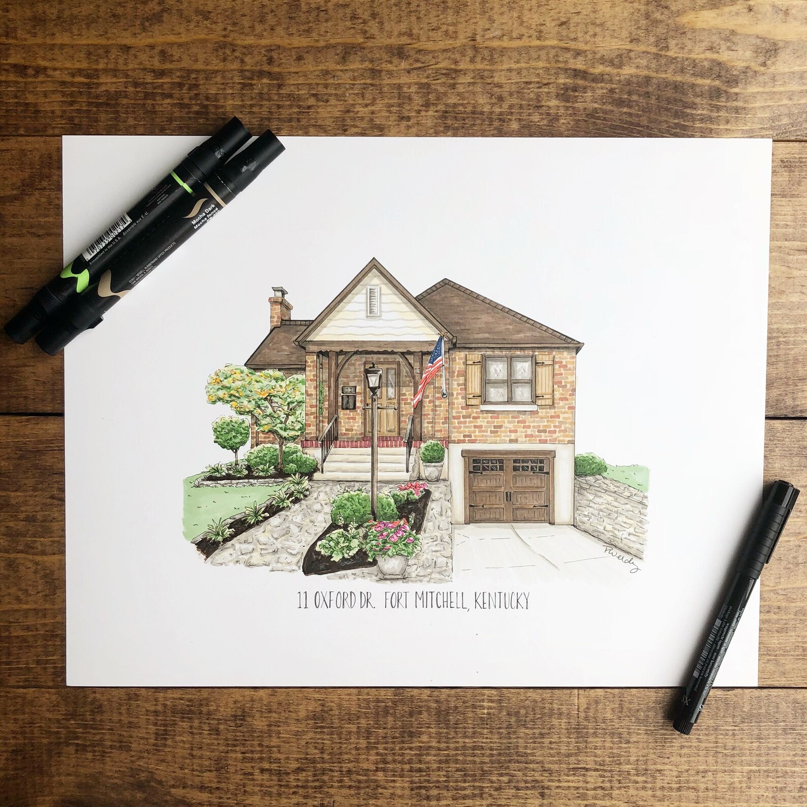 House Drawing, House Portrait, Custom Drawing of Your Home, House ...