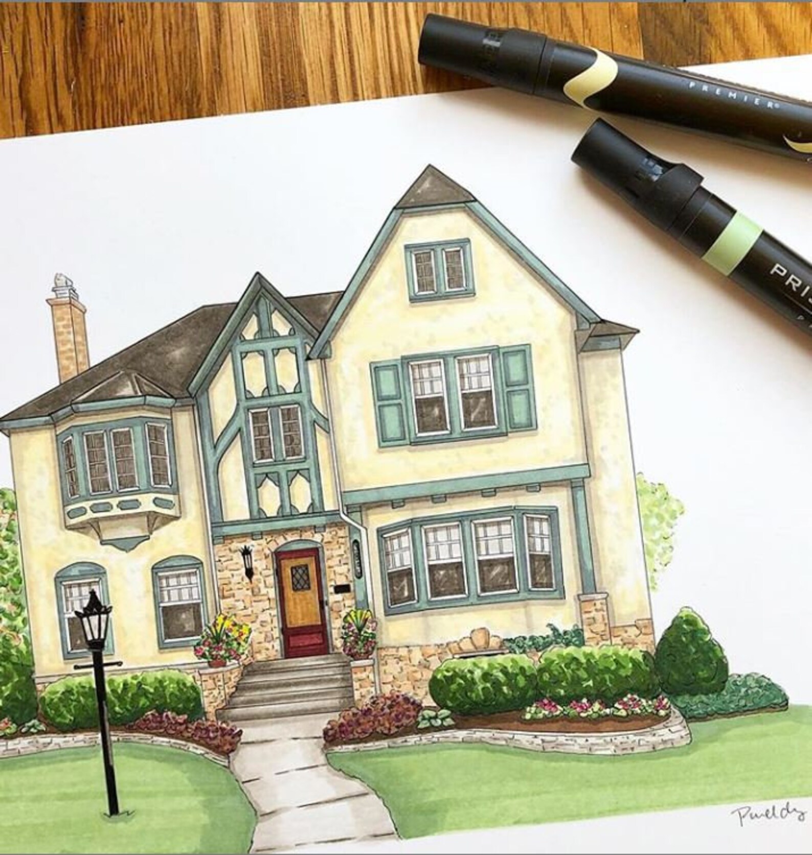 House Drawing House Portrait Custom Drawing of Your Home - Etsy